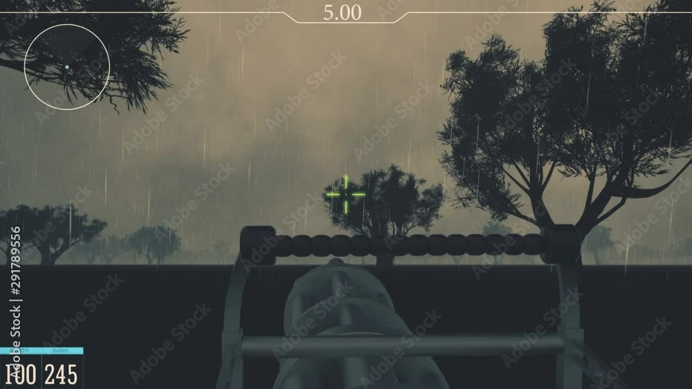 Fake sci-fi first person shooter 3d animation. Personal perspective ...