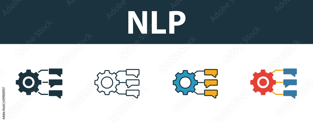 Nlp icon set. Premium symbol in diferent styles from crm icons ...