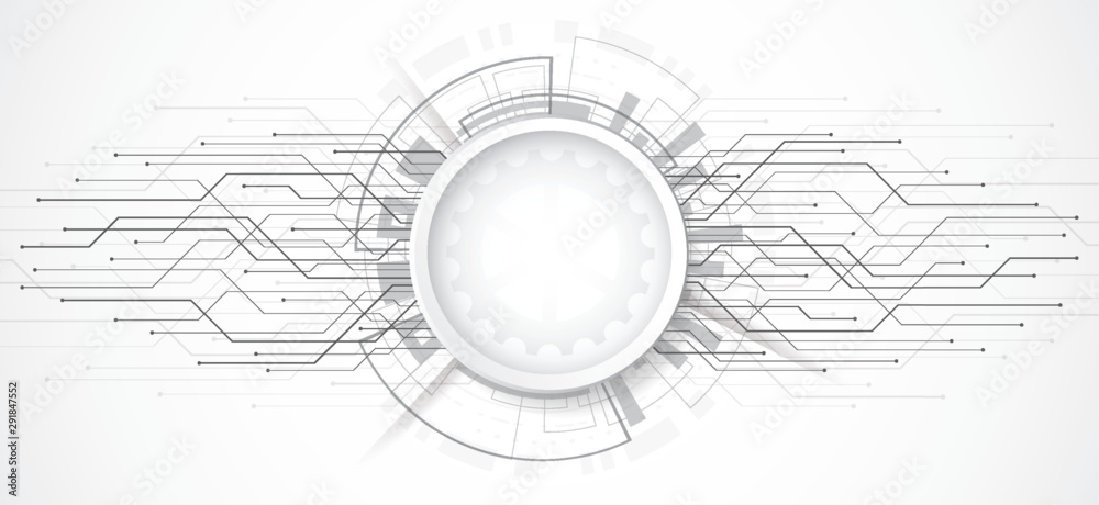 Abstract 3d design background with technology dot and line circuit ...