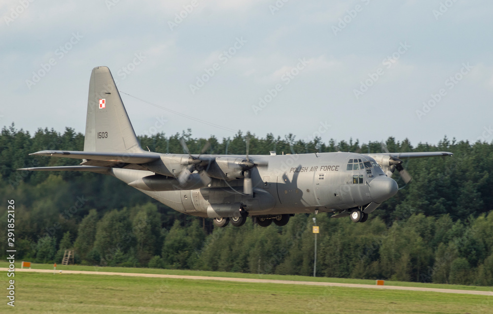 Air Base Swidwin, Poland-June 2016: Lockheed C-130 Hercules Polish air ...