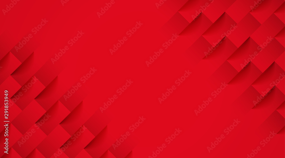 Abstract. Red square geometric background. light and shadow . Vector ...