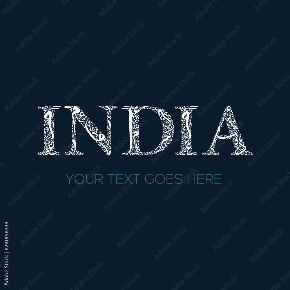 Creative English calligraphy , Shaped by Arabic Calligraphy Letters ...