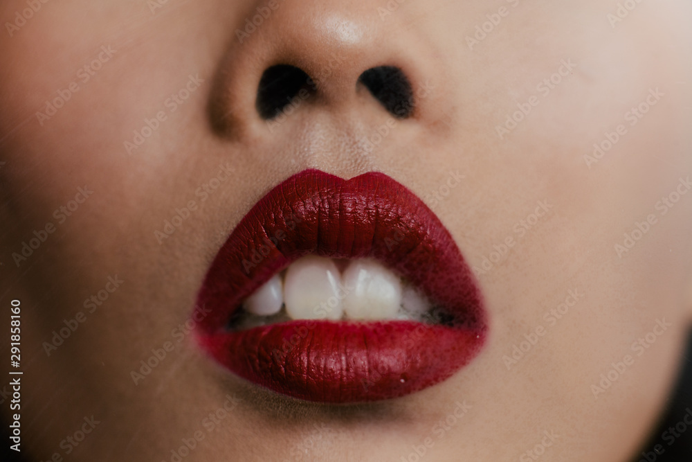 Red lips Stock Photo | Adobe Stock