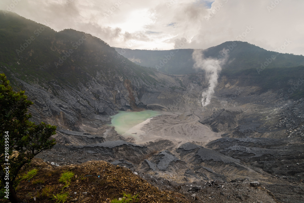 Tangkuban perahu is an active volcano located in Lembang, Bandung, West ...