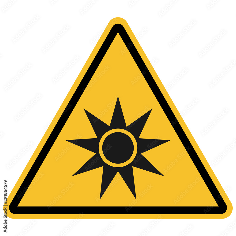 Warning sign Optical radiation vector - Perfect for Symbol,sign,label ...