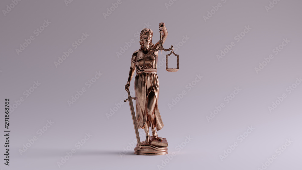 Bronze Lady Justice Statue the Personification of the Judicial System ...