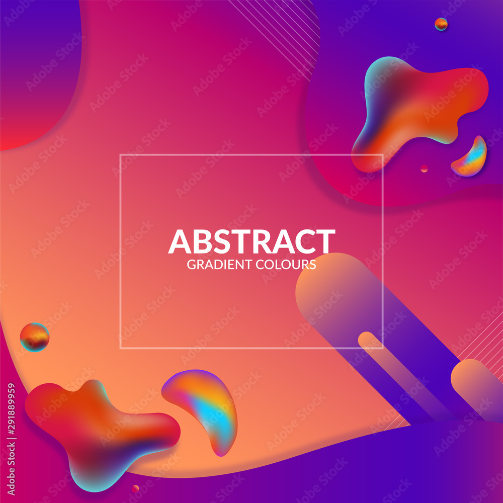 Liquid color background design, Template with glowing particles liquid ...