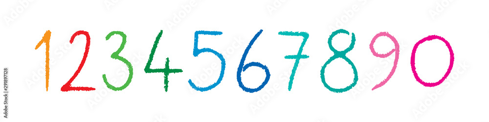 hand drawn mathematics numbers. hand drawing numbers Stock Vector ...