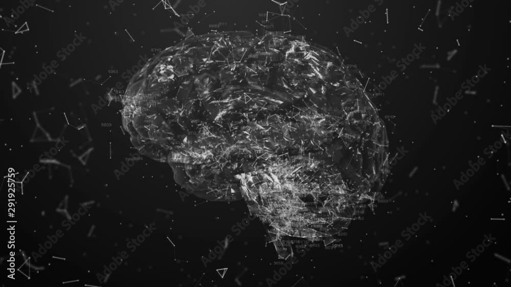 Abstract brain animation background. You can use it for a technology ...