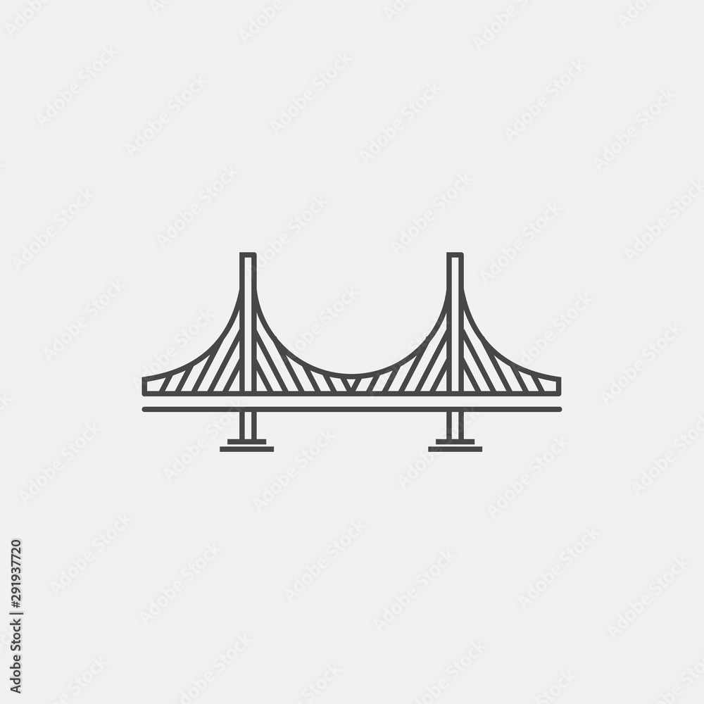 Minimalist bridge symbol logo template. Stock Vector | Adobe Stock