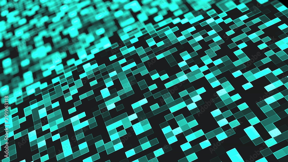 Computer generated abstract technology background with mosaic of square ...