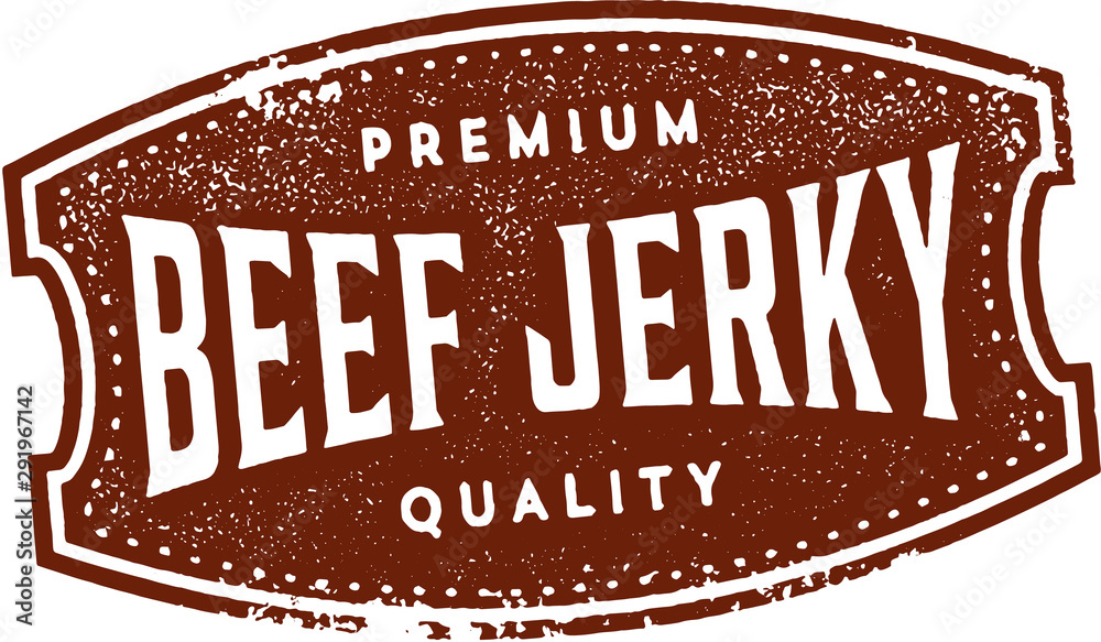 Vintage Style Beef Jerky Sign Stock Vector | Adobe Stock