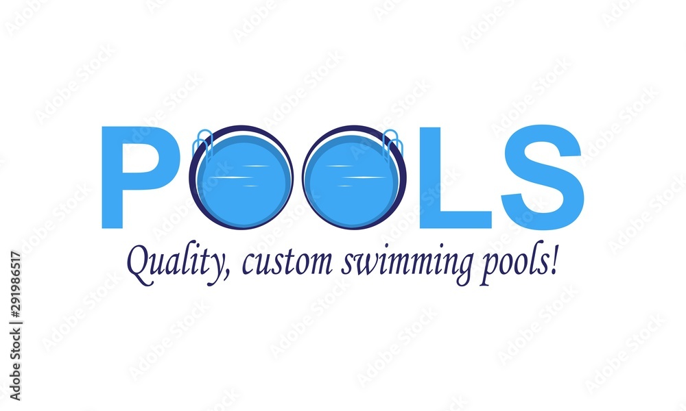 Vetor de Swimming pool service logo design vector do Stock | Adobe Stock