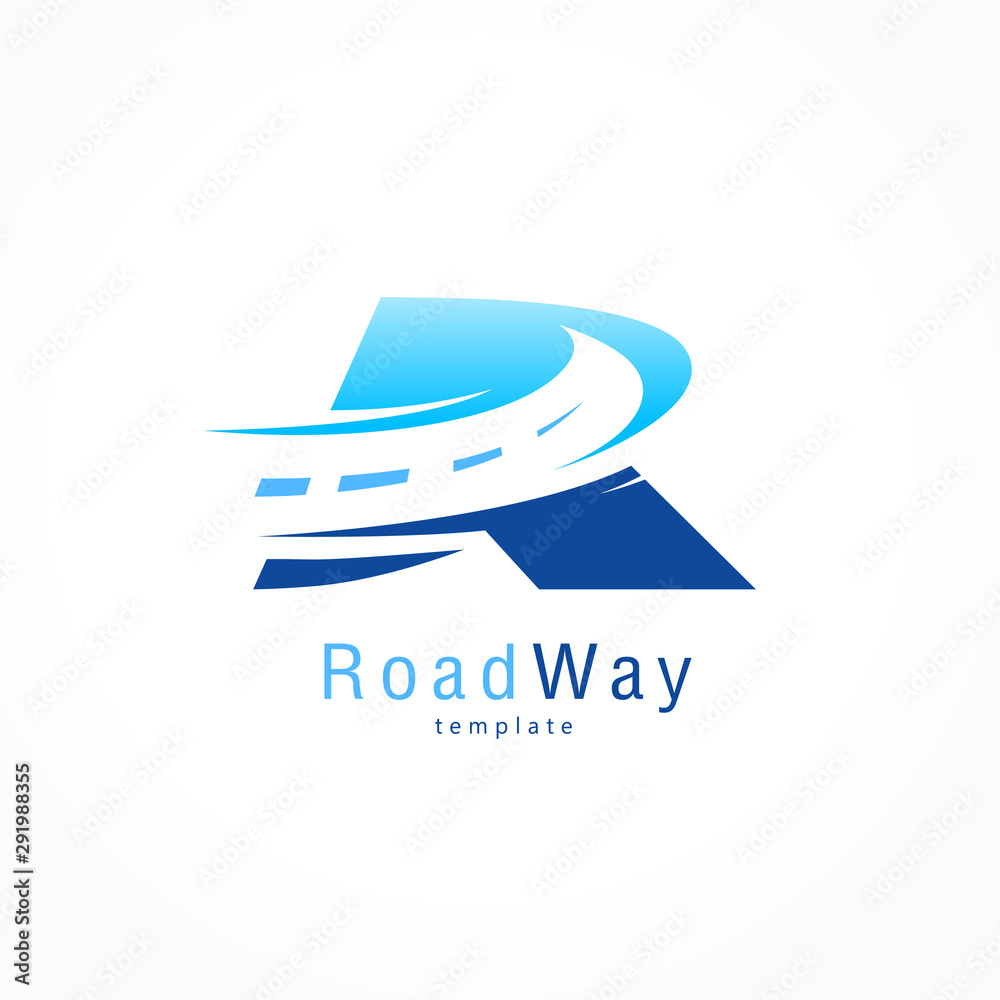 Logo Road Way track Stock Vector | Adobe Stock