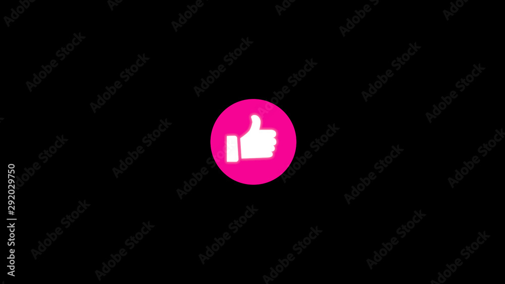 Pink Like Button Stock Template | Adobe Stock