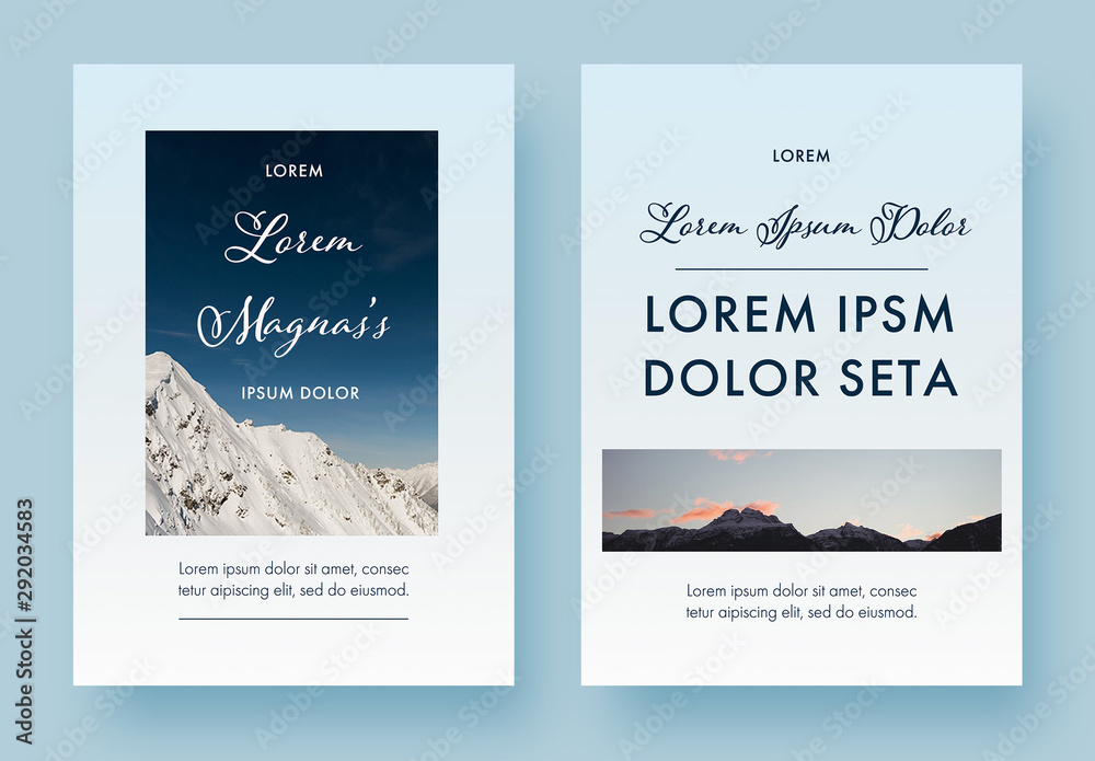 Minimalist Flyer Layout Set Stock Template | Adobe Stock