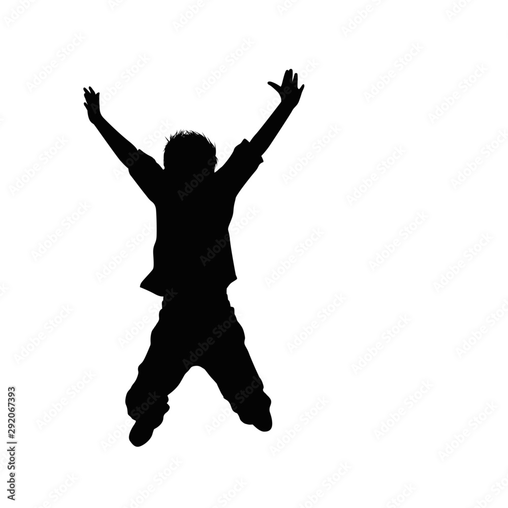 Kid Jumping Silhouette