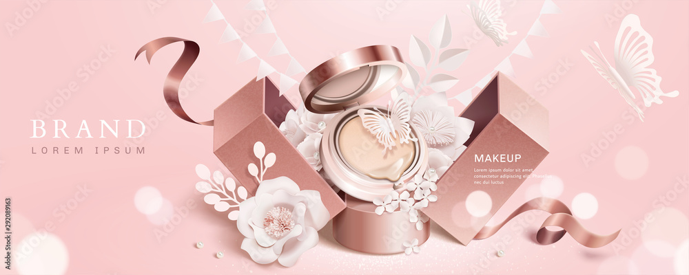 Cushion compact banner ads Stock Vector | Adobe Stock