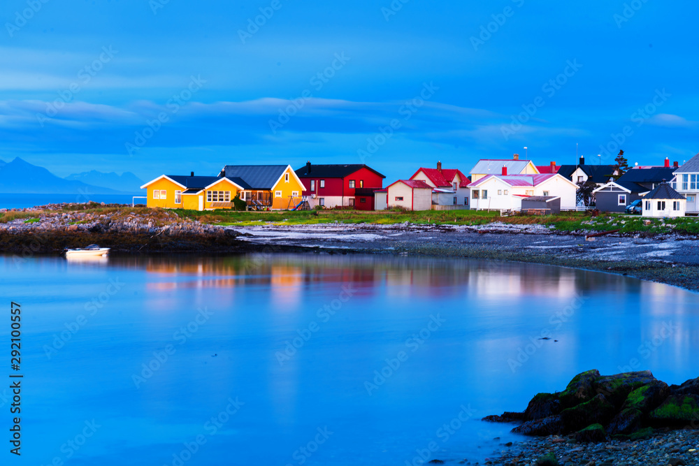 Norwegian rural houses in Andenes, Andoya, Lofoten Islands, Norway ...