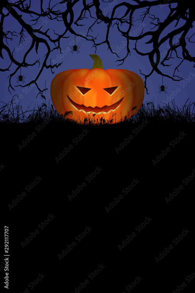 Halloween background. Template for party poster or invitation. Scary ...