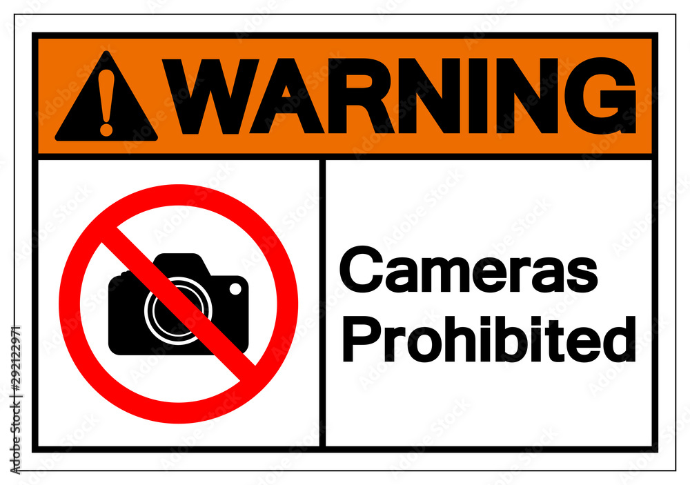 Warning Cameras Prohibited Symbol Sign, Vector Illustration, Isolated ...