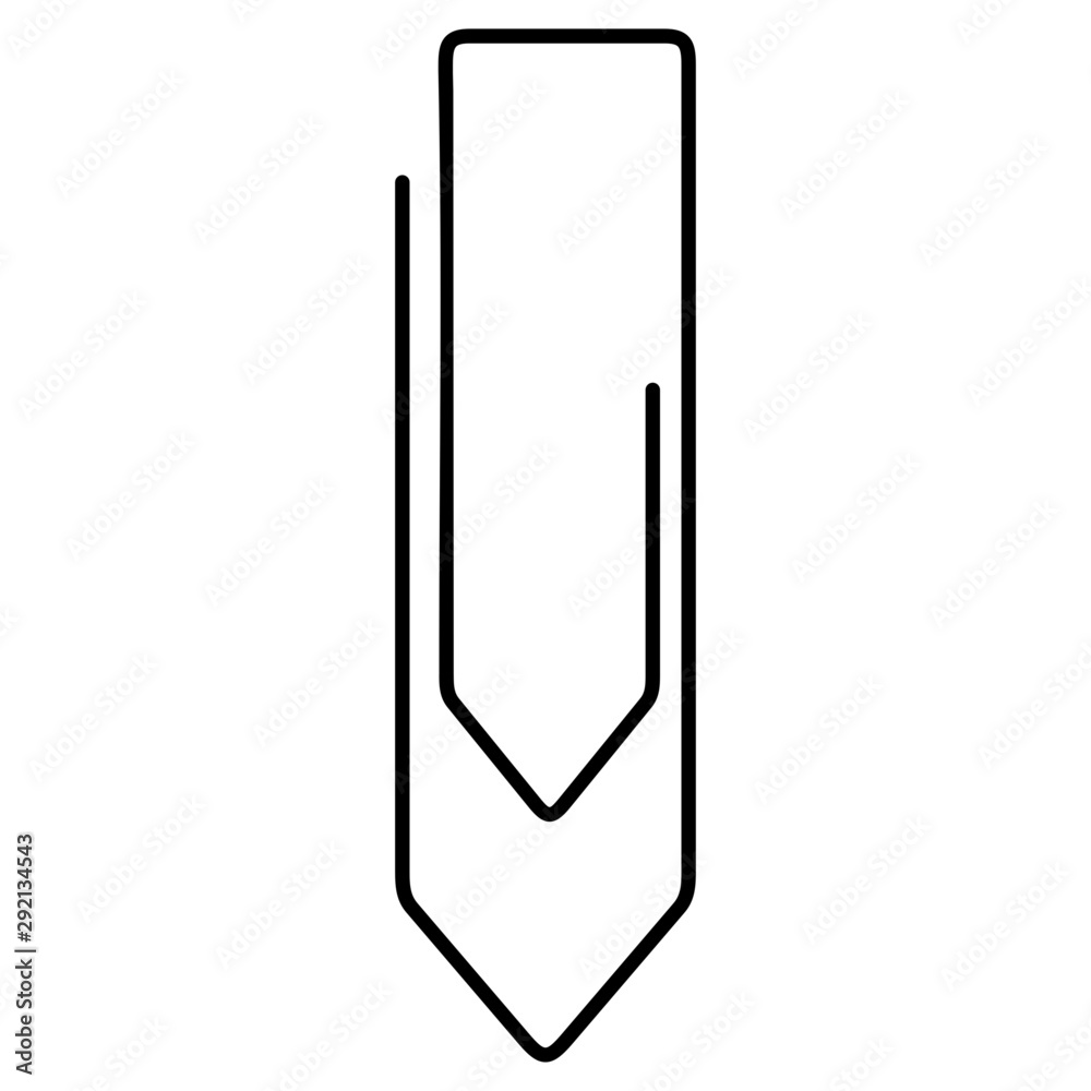 Paper clip sign in outlines Stock Vector | Adobe Stock