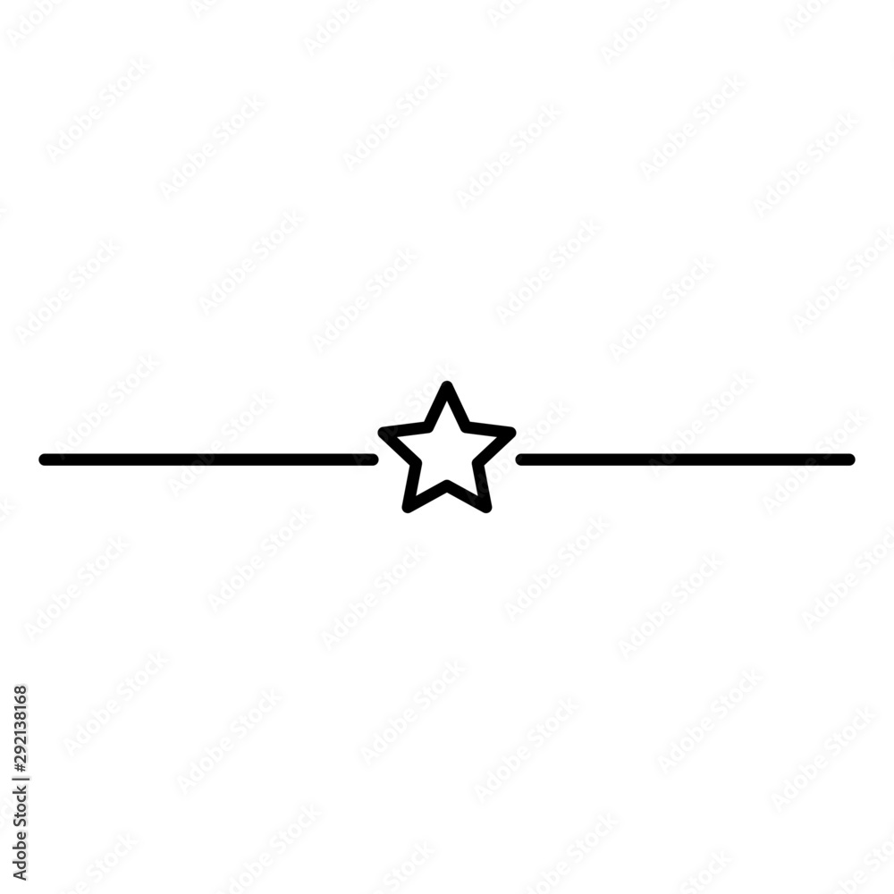 star and s border element vector icon in outs. black aesthetic contour ...
