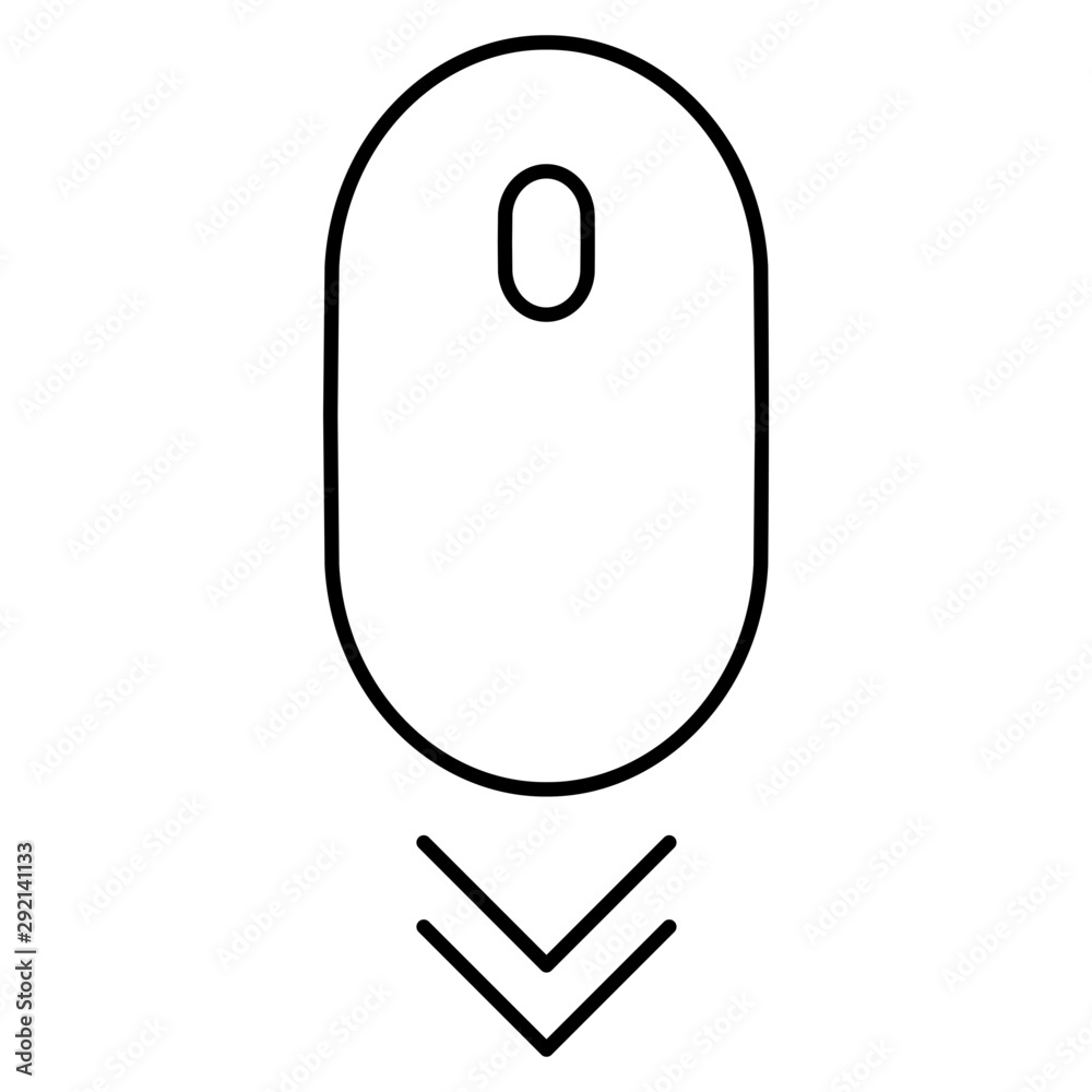scroll down mouse with icon Stock Vector | Adobe Stock