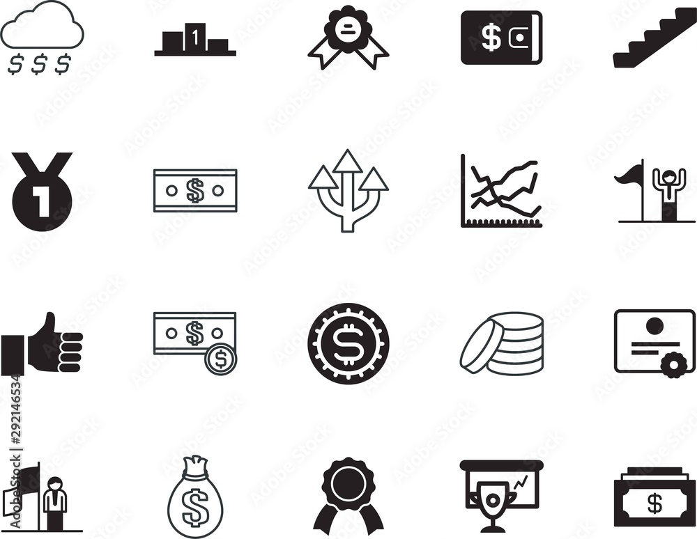 success vector icon set such as: step, backgrounds, logo, science ...
