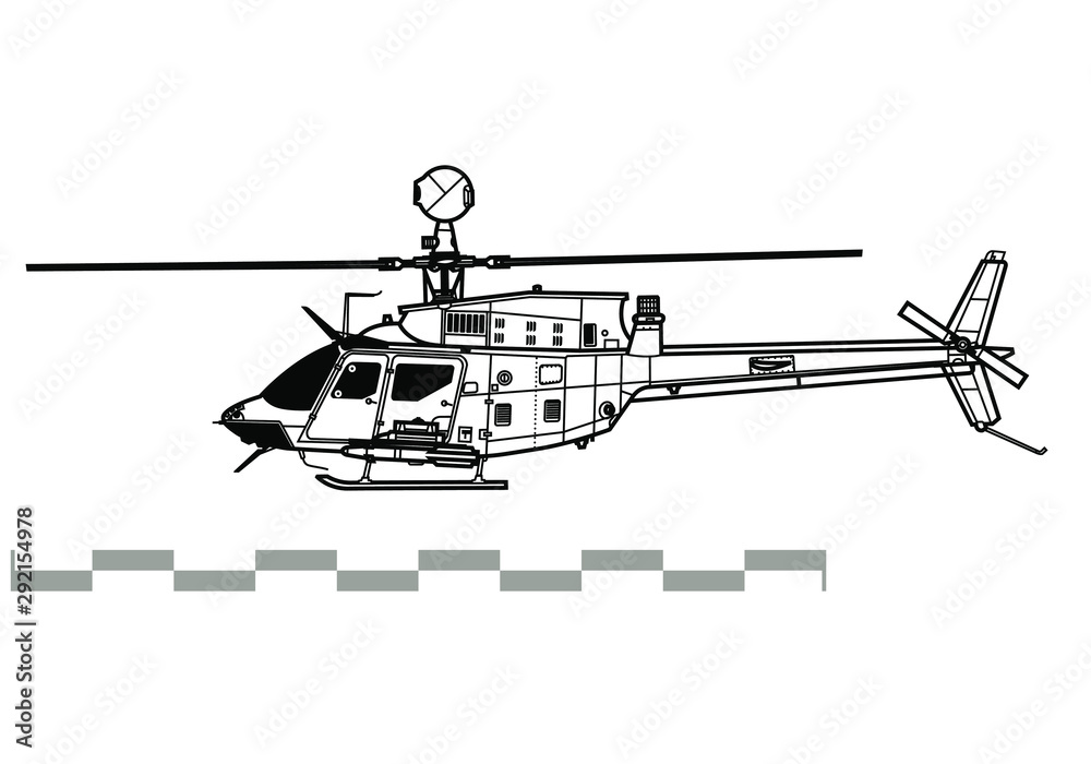 Kiowa Helicopter Drawing