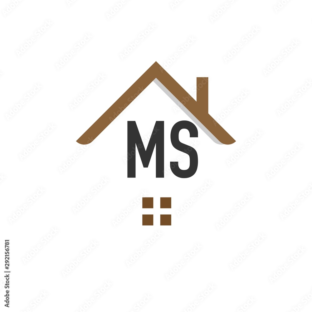 Initial Letter MS Building Logo Vector Design Template. Real Estate ...