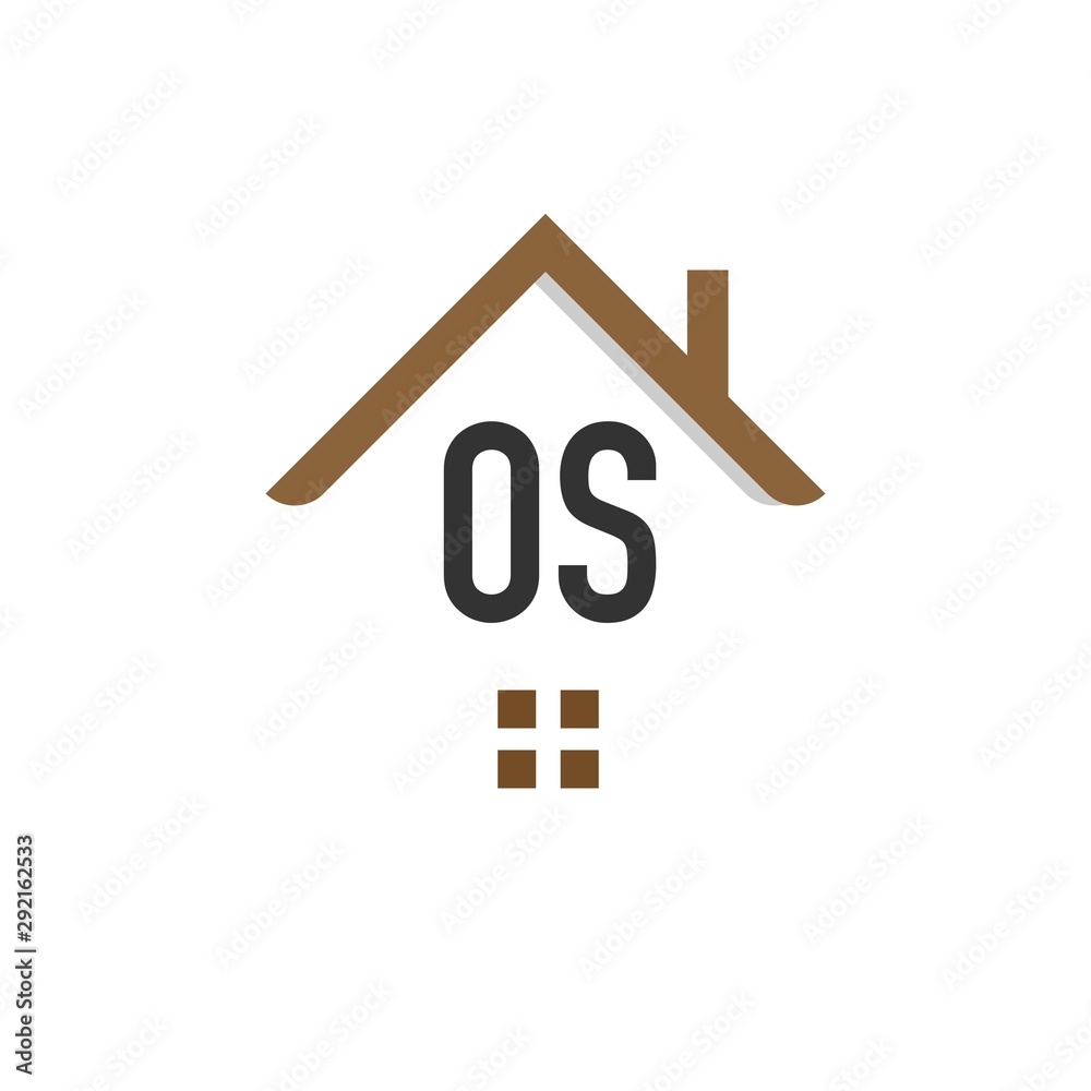 Initial Letter OS Building Logo Vector Design Template. Real Estate ...