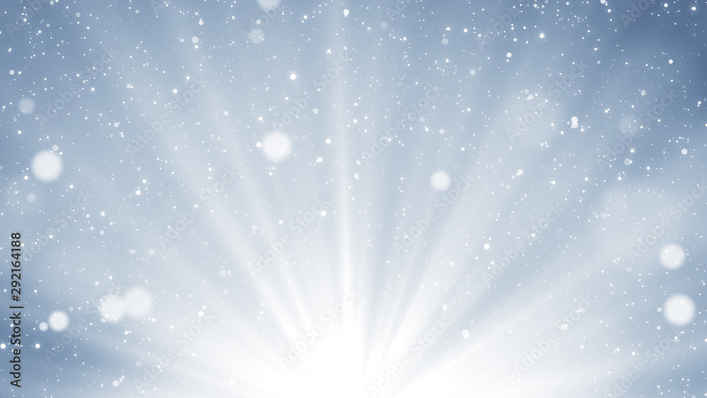 Light silver background with glitter sparks and light at the bottom ...