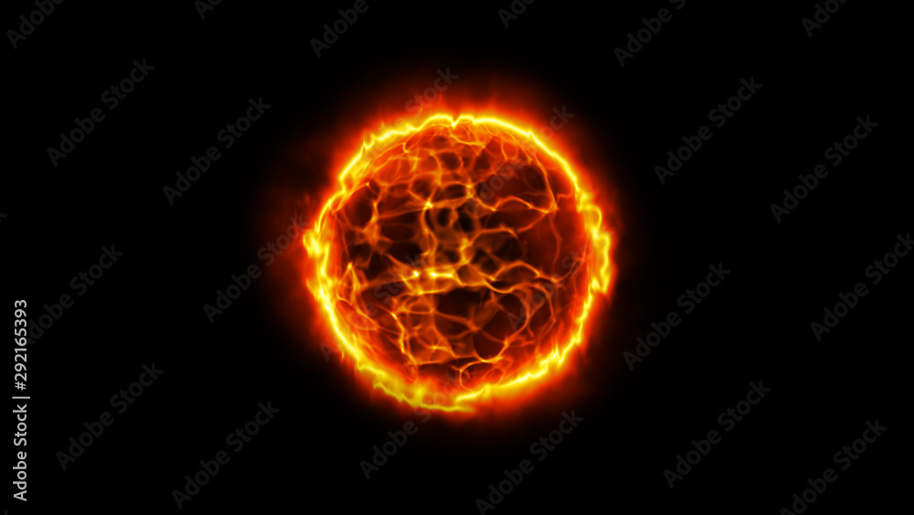 Solar energy abstract background. Fire ball. Sun illustration. Stock ...