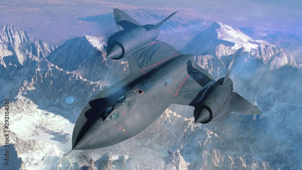 Vídeo do Stock: Lockheed SR-71 Blackbird. 2d animation of a two jet ...