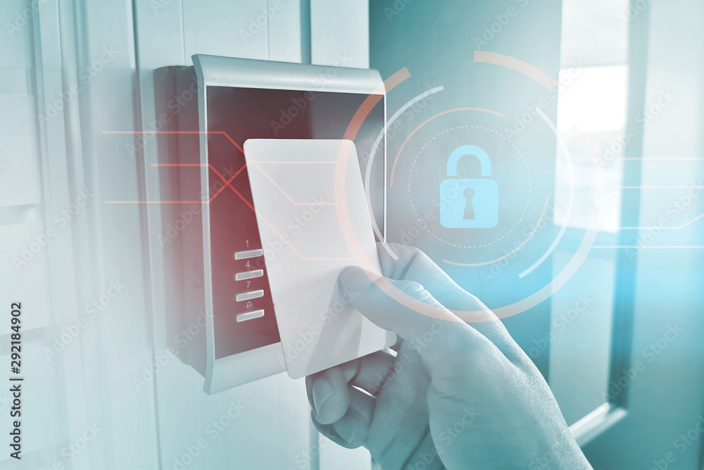Card reader for security access control Stock Photo | Adobe Stock