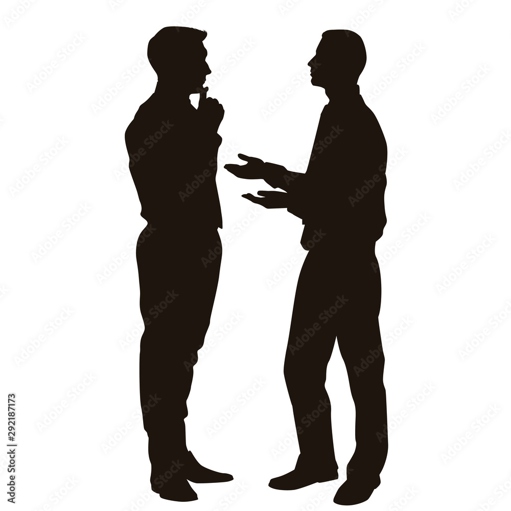 People Are Talking Silhouettes Stock Vector | Adobe Stock