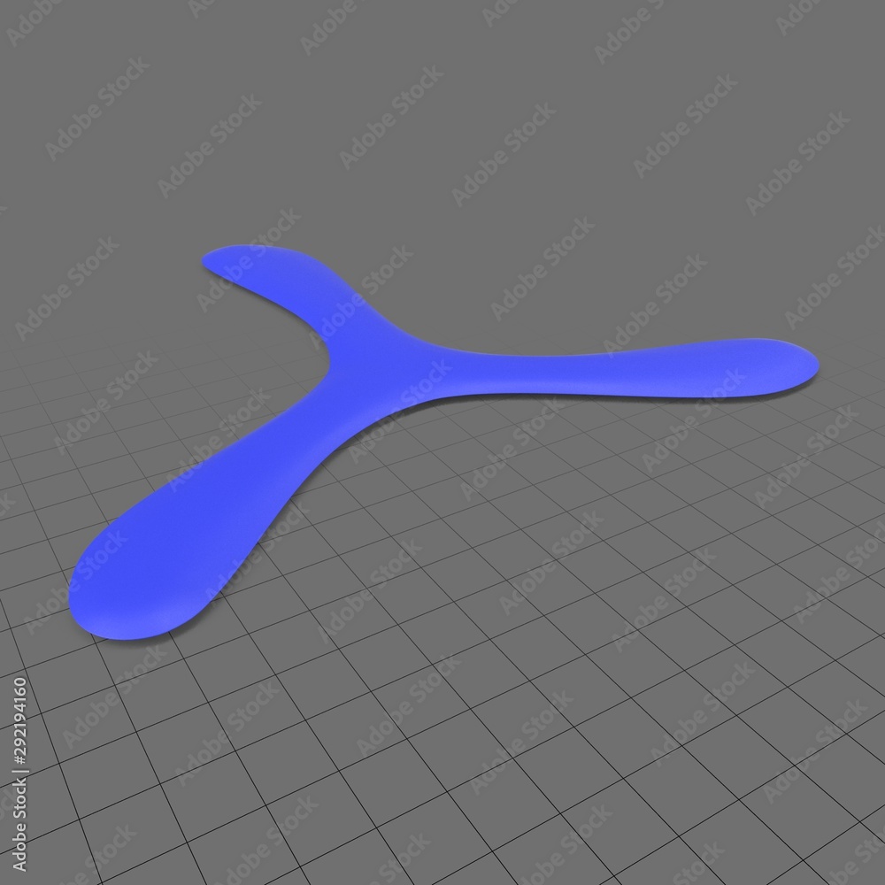 Tri blade boomerang Stock 3D asset | Adobe Stock