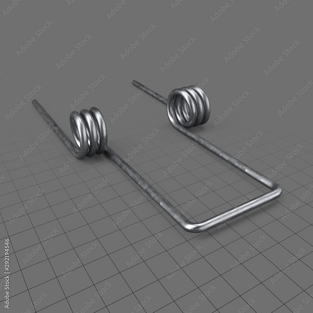 Double torsion spring Stock 3D 에셋 | Adobe Stock