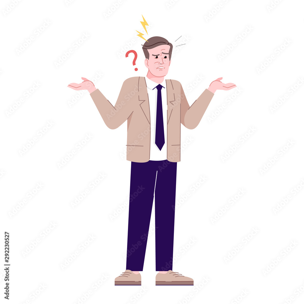 Confused Cartoon Character