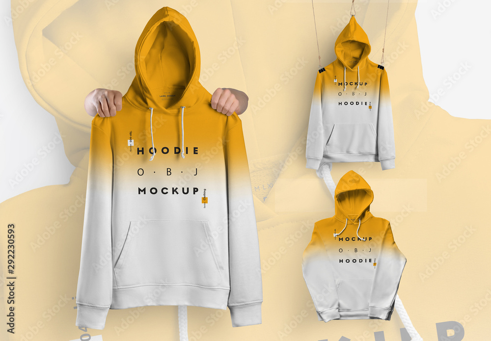 Hoodie Mockup Set Stock Template | Adobe Stock
