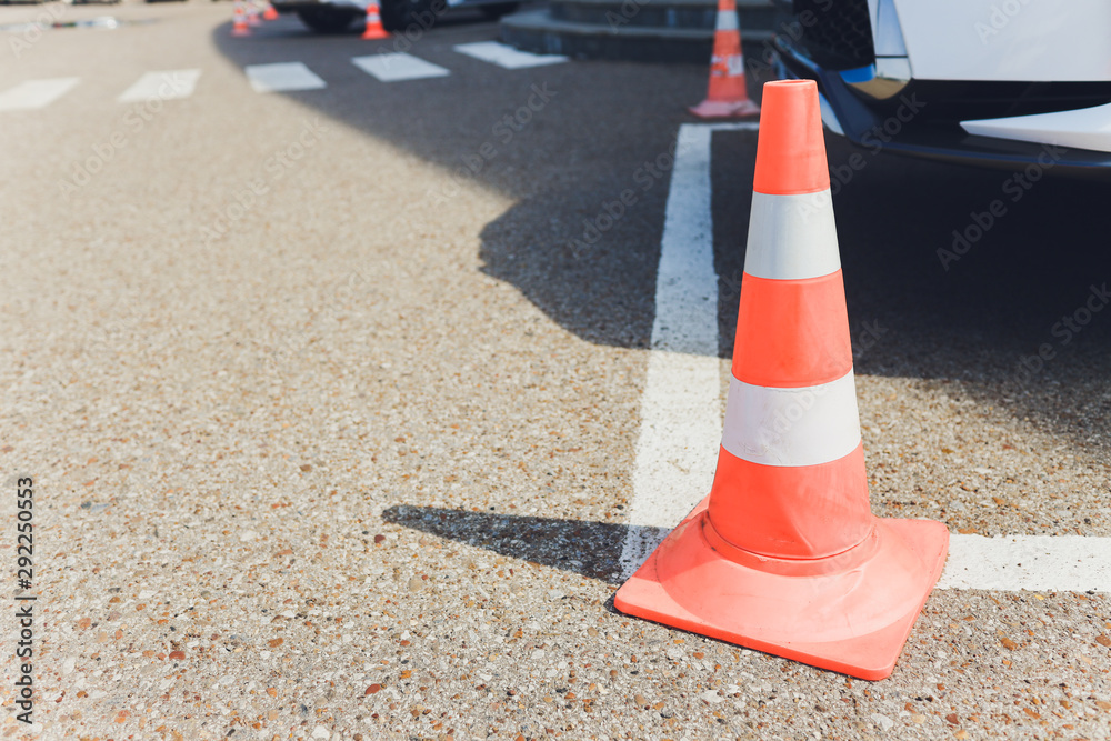 Barrier. Passage is closed. Driveway closed. Entry is prohibited ...