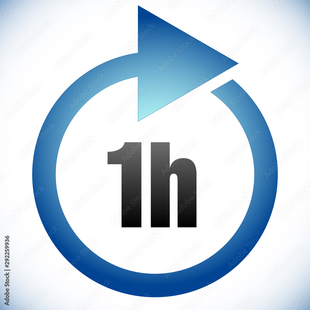1h Turnaround time (TAT) icon. Interval for processing, return to ...