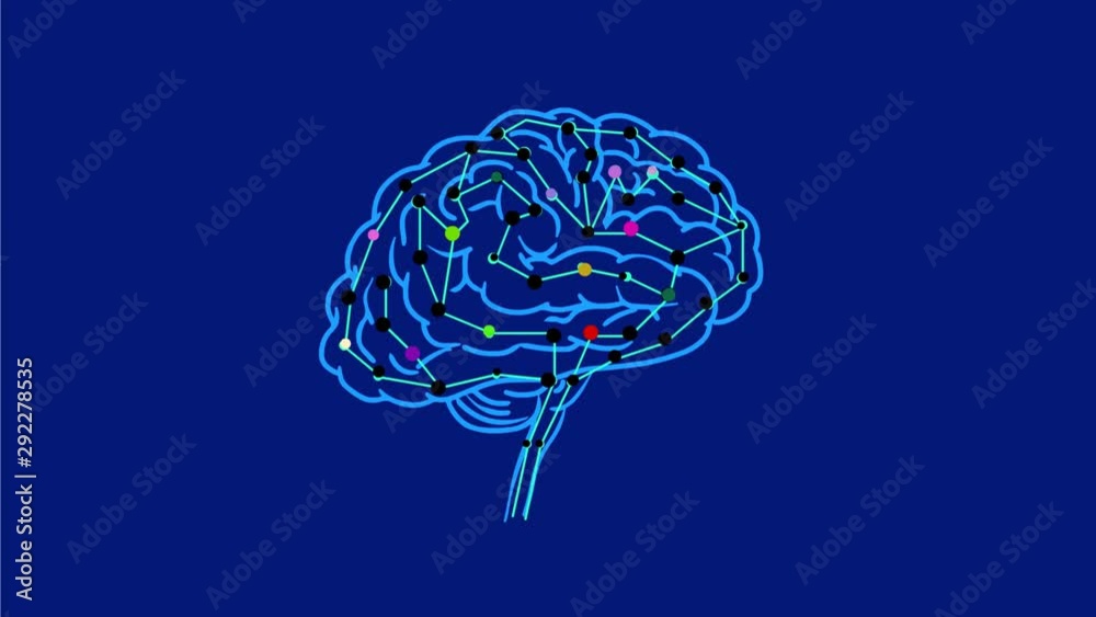 2d Animation motion graphic low polygon mesh or wireframe of a human ...