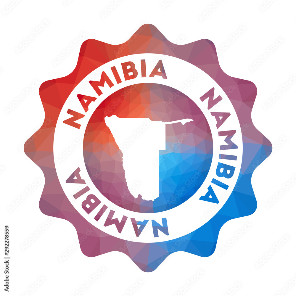 Namibia low poly logo. Colorful gradient travel logo of the country in ...