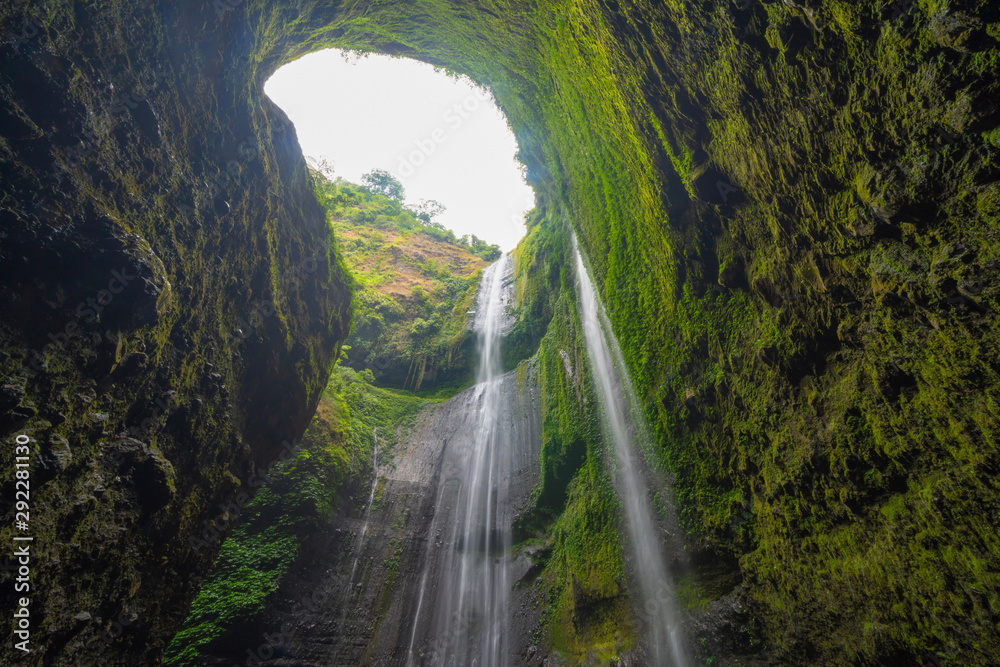 Madakaripura Waterfall in national park. The tallest waterfall in Java ...