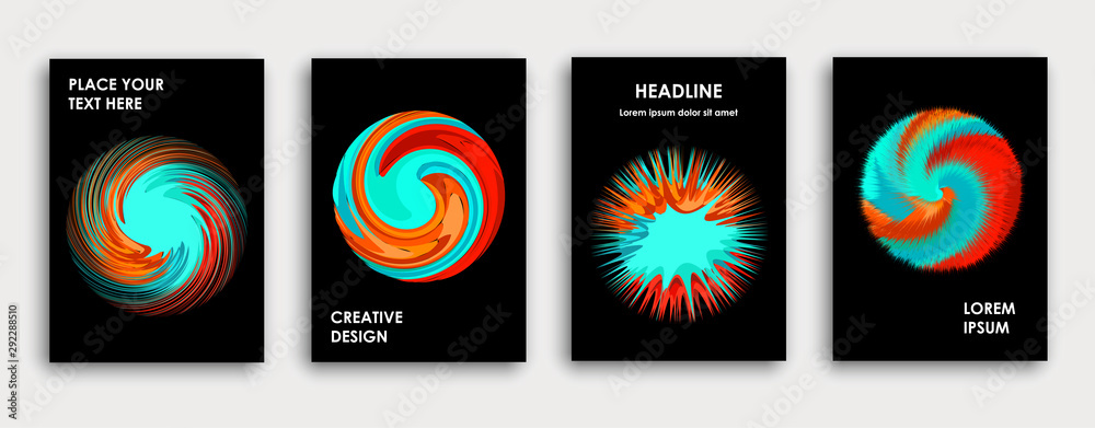 Multi-colored book cover page design, creative abstract background ...
