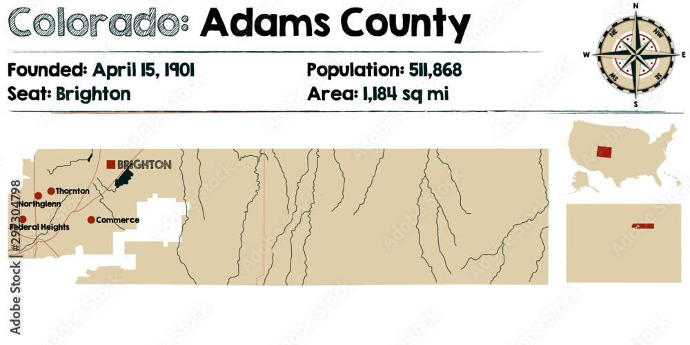 Adams County Colorado Map
