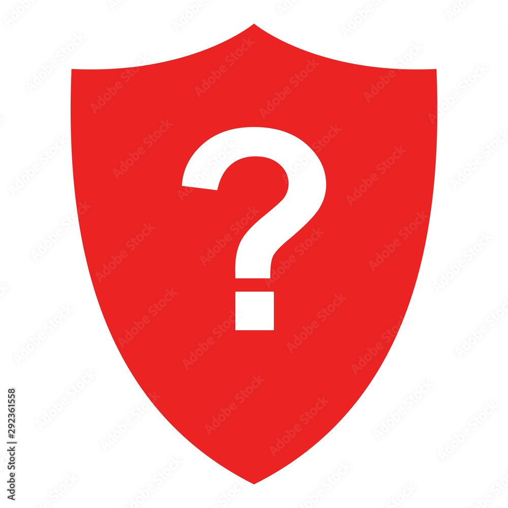 Fragezeichen und Schild Stock Vector | Adobe Stock