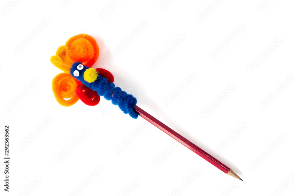 Decorate the pencil with a colorful pipe cleaner on pencil toppers for ...